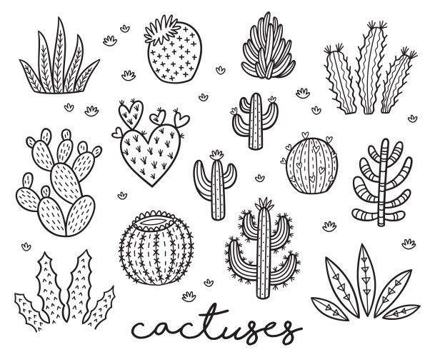 Cactus Outline Vector Images (over 12,000)