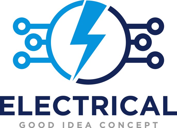 Electrical logo design Royalty Free Vector Image
