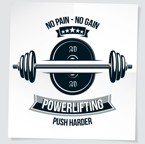 Weight-lifting motivation poster composed using Vector Image