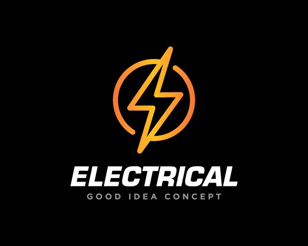 Electrical logo design Royalty Free Vector Image
