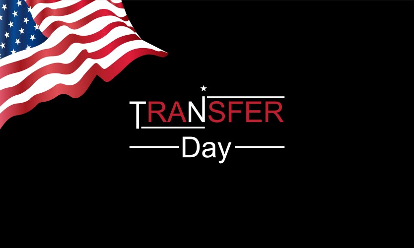 Transfer day a journey through stunning design Vector Image
