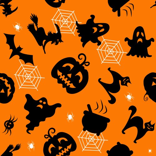 Halloween simple seamless pattern Royalty Free Vector Image