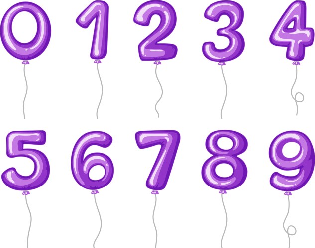 Number nine balloon on sky Royalty Free Vector Image