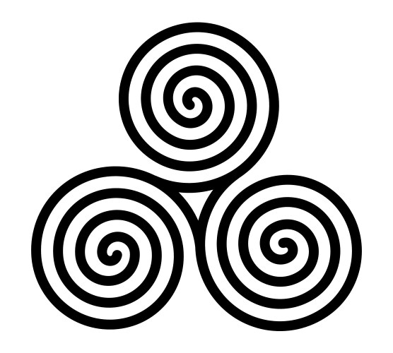Celtic triskel symbols set Royalty Free Vector Image