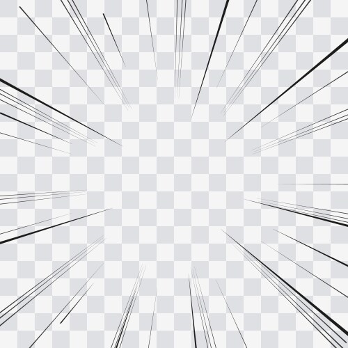 Comic book action lines speed manga frame Vector Image