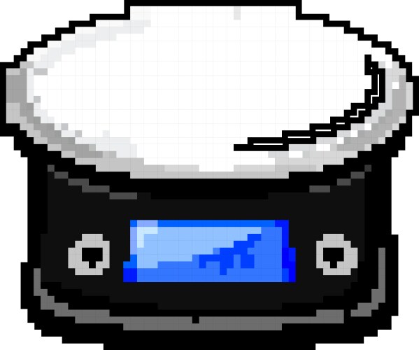 Balance weigh scales game pixel art Royalty Free Vector