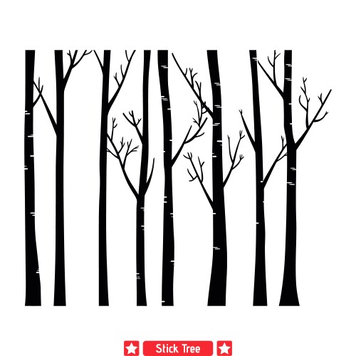 Unity in diversity diverse stick tree set Vector Image