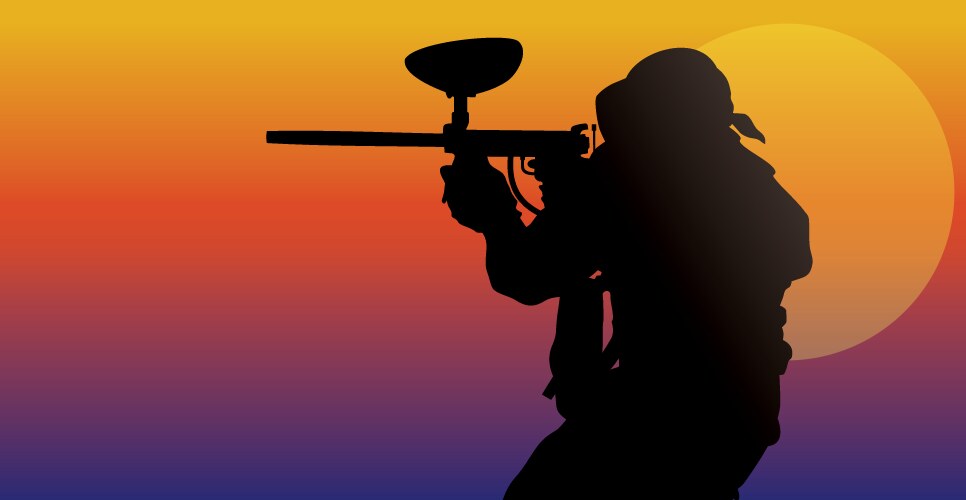 Paintball Silhouette Vector Silhouette Stickman Paintball Vector Art