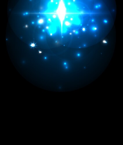 Abstract blue neon star background for celebration