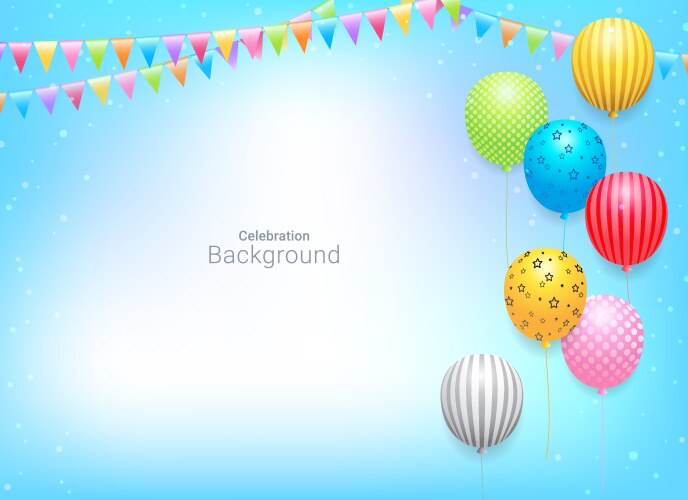 Birthday banner card frame template with colorful Vector Image