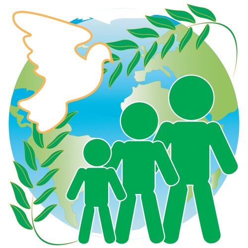 Peace united nations people Royalty Free Vector Image