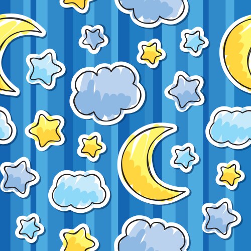 Night pattern Royalty Free Vector Image - VectorStock