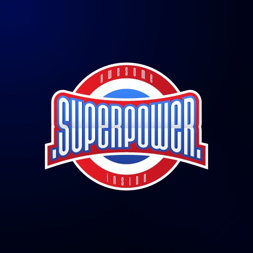 Awesome super hero logo template Royalty Free Vector Image