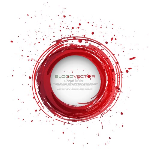 Blood splatter isolated on white background design