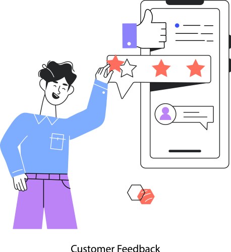 Giving feedback Royalty Free Vector Image - VectorStock