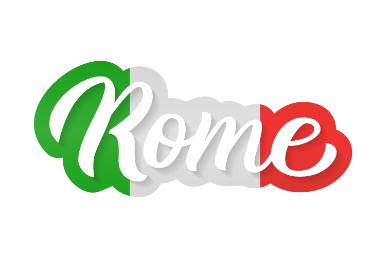 Rome hand lettering Royalty Free Vector Image - VectorStock