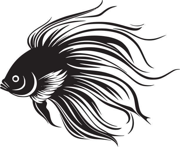Fighting fish logo Royalty Free Vector Image - VectorStock
