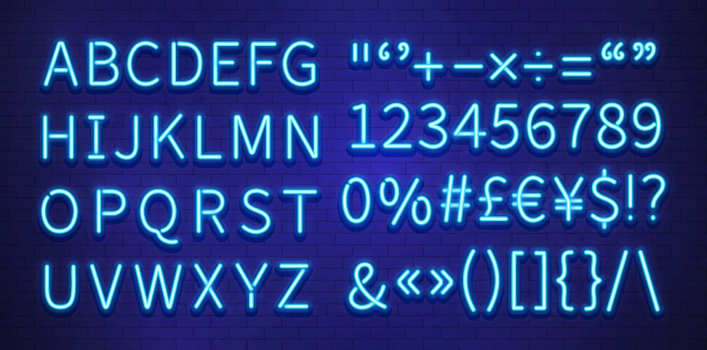 Digital font alarm clock letters and numbers Vector Image