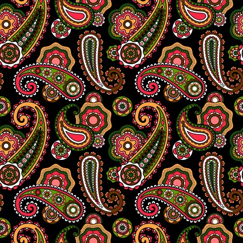 Paisley seamless pattern Royalty Free Vector Image