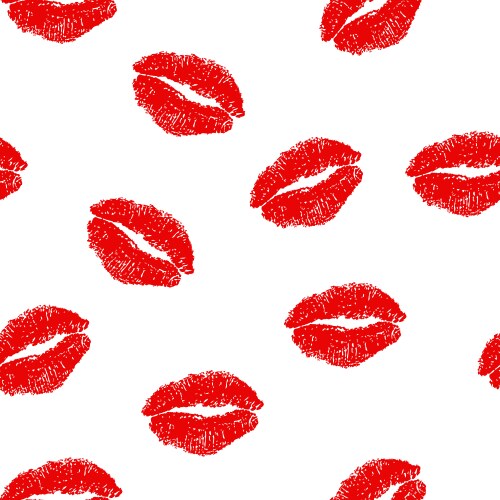 Kiss seamless pattern Royalty Free Vector Image