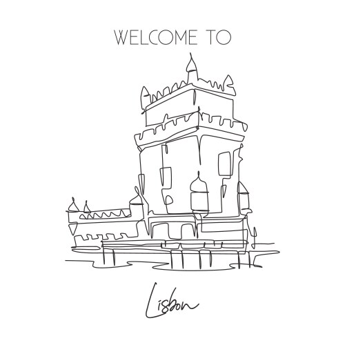 Tower of belem in lisbon potugal the other name Vector Image