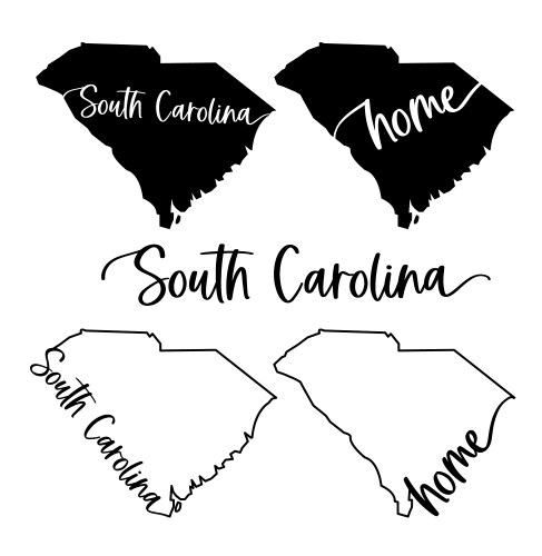South carolina state outline Vector Images & Graphics for Commercial ...