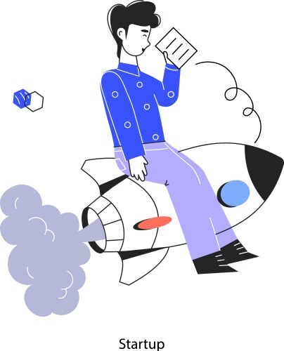 Project startup Royalty Free Vector Image - VectorStock