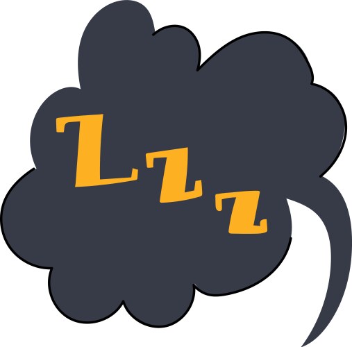 Insomnia sleep zzz cartoon Royalty Free Vector Image