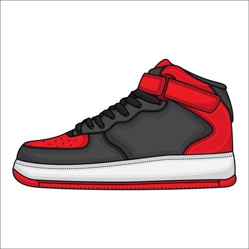 Shoes sneakers basketball Royalty Free Vector Image