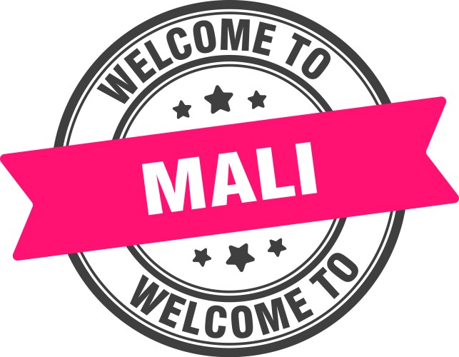 Welcome to mali stamp mali round sign Royalty Free Vector