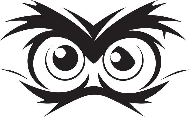 Animated anguish representation of angry eye mask Vector Image