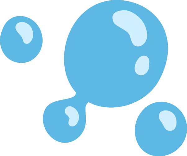 Cartoon blue dripping water drop splash spray Vector Image
