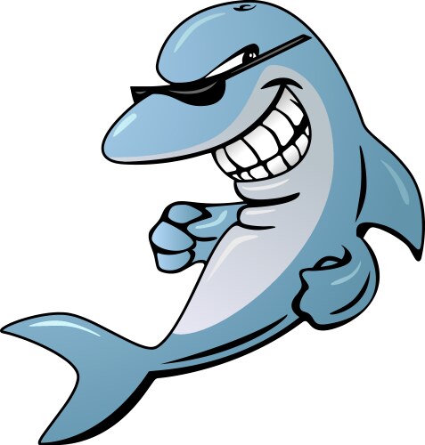 Funny dolphin fun Royalty Free Vector Image - VectorStock