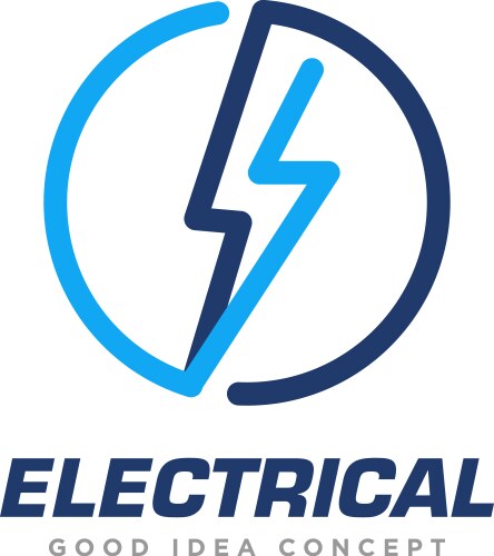 Electrical logo design Royalty Free Vector Image
