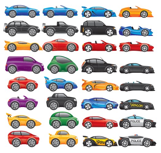 Vw Beetle Cars Royalty Free Vector Image Vectorstock