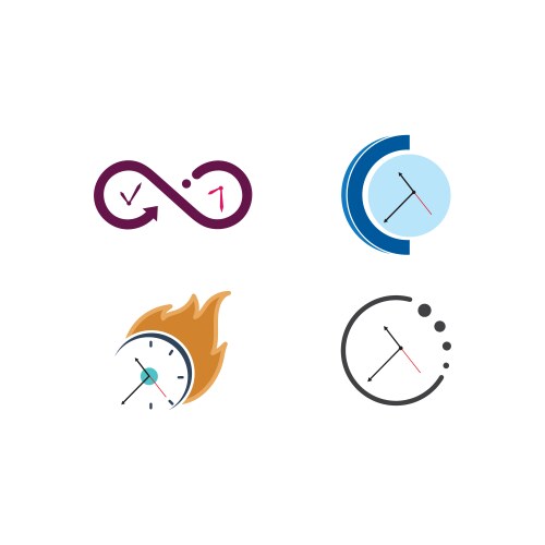 Clock logo Royalty Free Vector Image - VectorStock