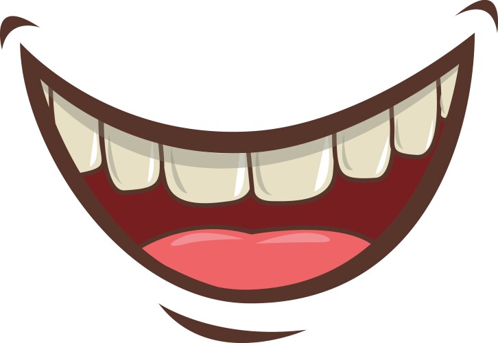 Smile cartoon icon mouth design graphic Royalty Free Vector