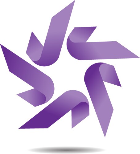 Logo spiral beauty twist ribbon icon twirl spin Vector Image