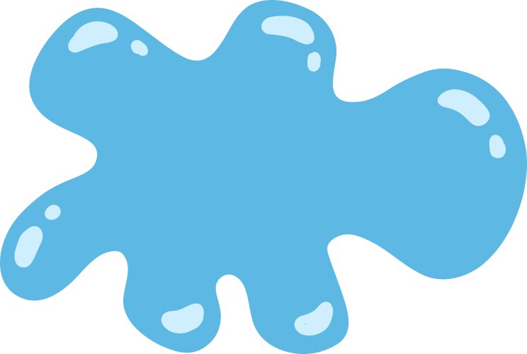 Cartoon blue dripping water drop splash spray Vector Image Cartoon blue dripping water drop splash spray Vector Image