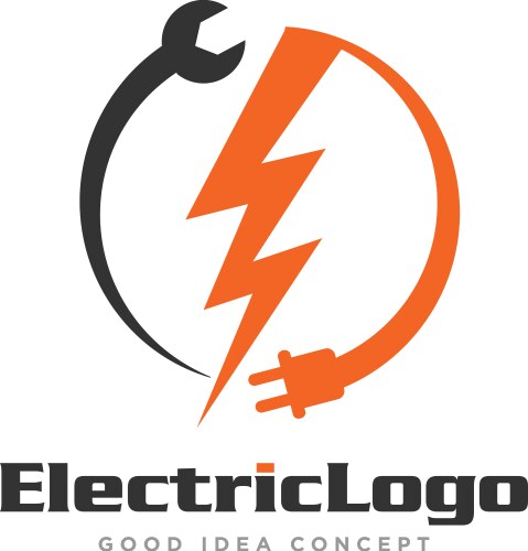 Electrical logo design Royalty Free Vector Image
