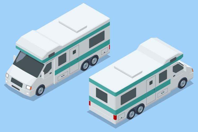 Camper Van Isometric Vector Images (over 440)