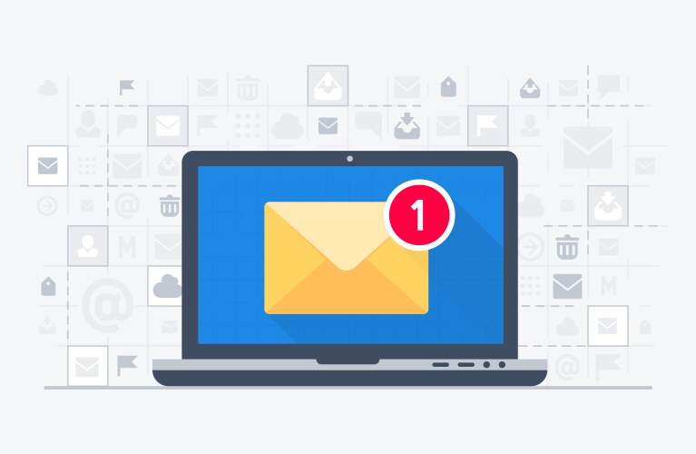 Email notification icon Royalty Free Vector Image