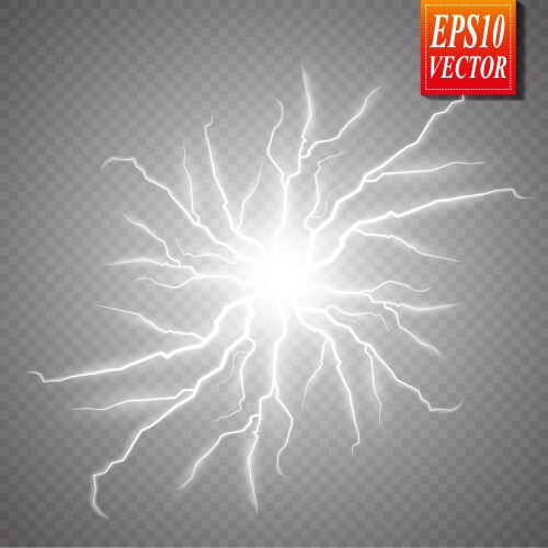 Storm with lightning isolated on transparent Vector Image