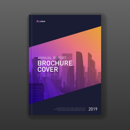 Annual report brochure cover design layout Vector Image