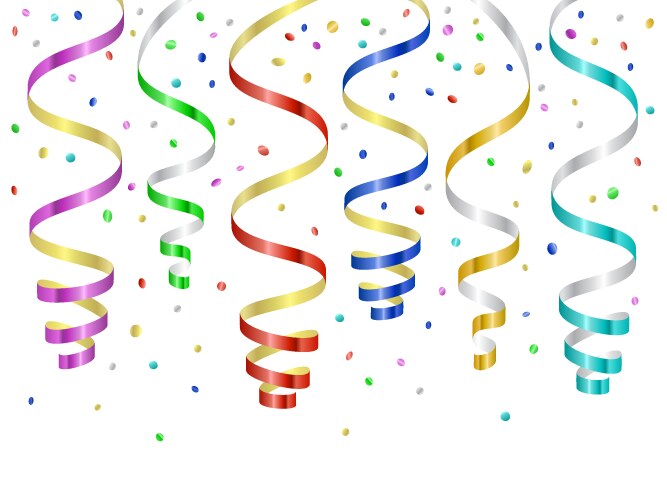 Party streamers Royalty Free Vector Image - VectorStock