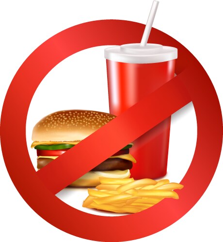 Unhealthy food concept Royalty Free Vector Image