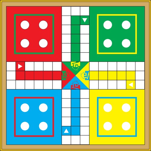 Image with ludo board game Royalty Free Vector Image