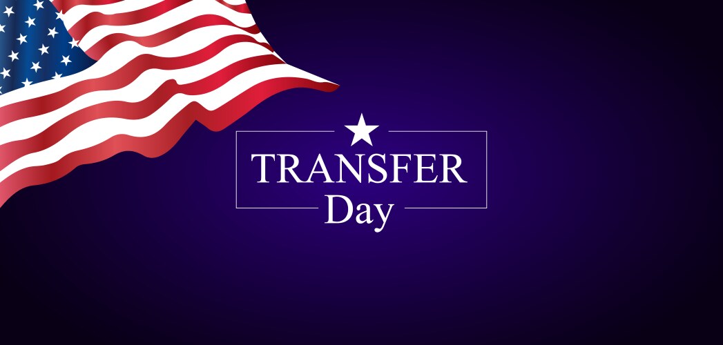 Transfer day a journey through stunning design Vector Image