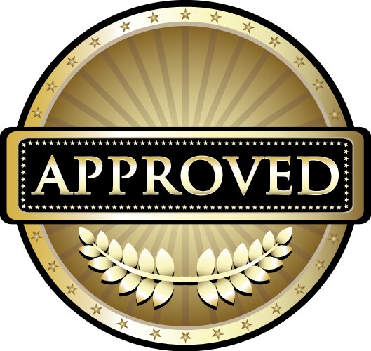 Visa approved stamp label Royalty Free Vector Image