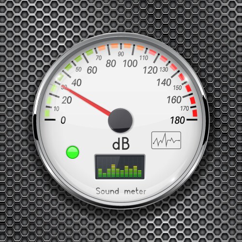 Decibel meter Royalty Free Vector Image - VectorStock